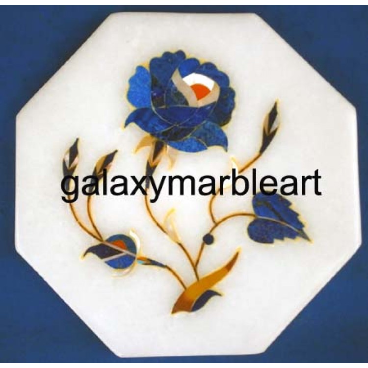 Marble tile with inlay floral pattern,Agra,India